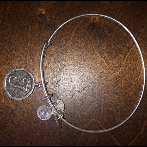 Alex and Ani | Jewelry | Alex And Ani J Letter Silver Bangle Bracelet ...